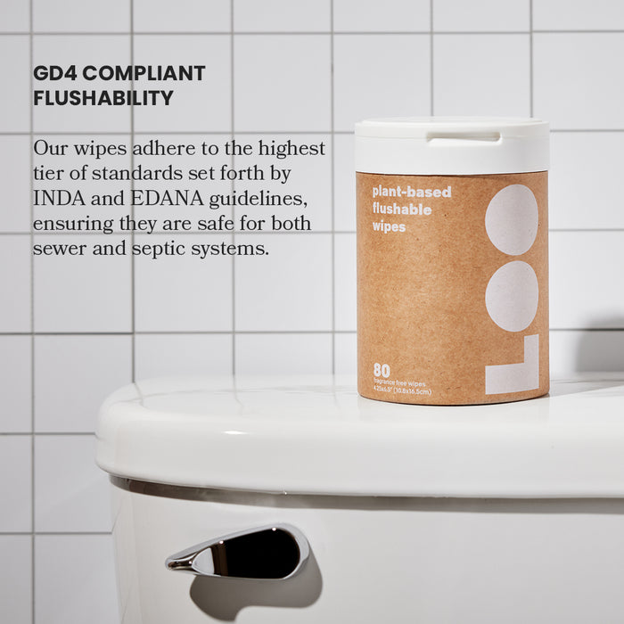LOO - Classic Flushable Wipes Single Pack - 80 Wipes - Fragrance-Free ...